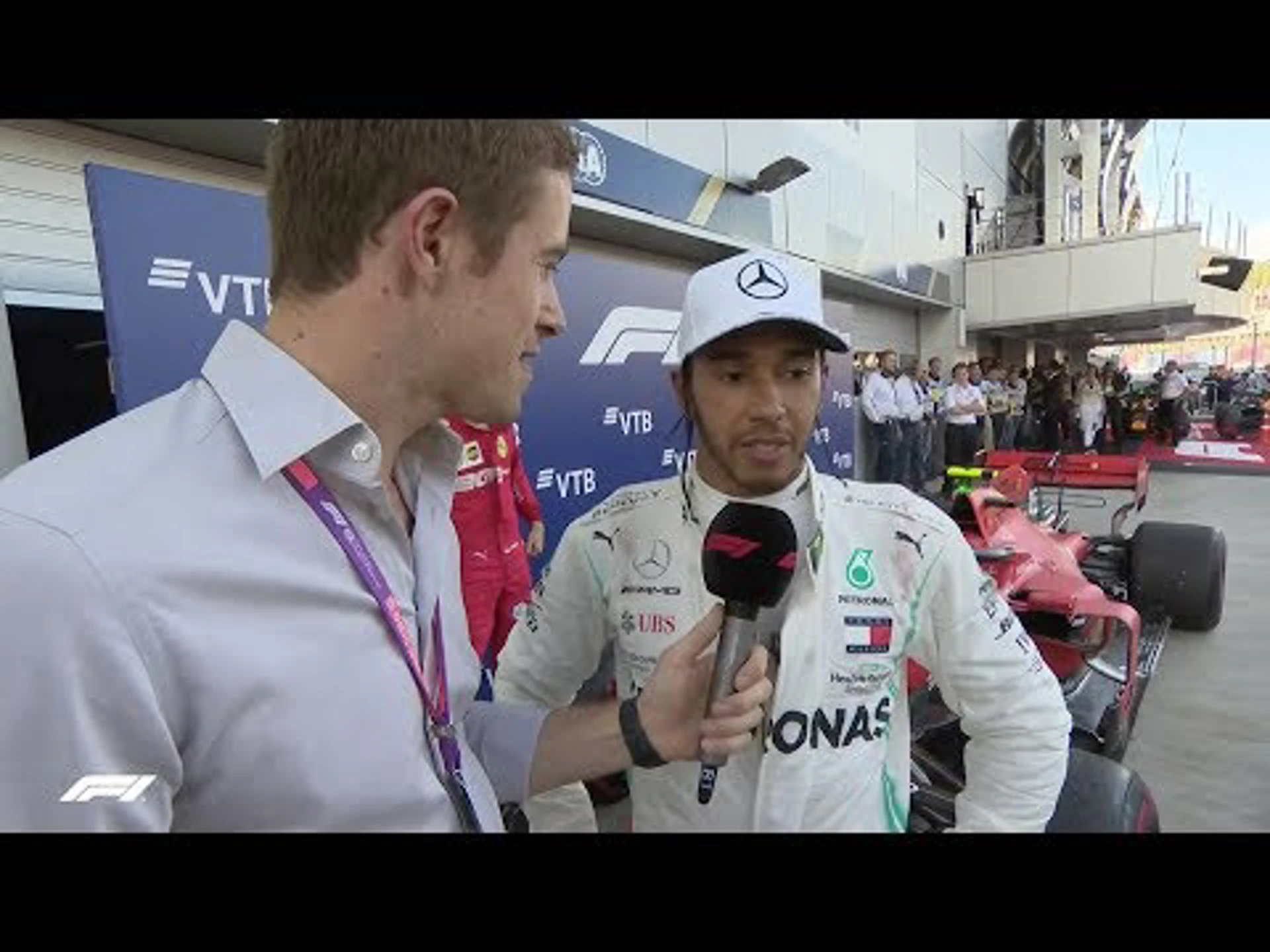 F1 | Russian GP | Main Race | Post-Race interview with Lewis Hamilton ...