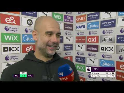 Premier League | Manchester City v Aston Villa | Post-match interview ...