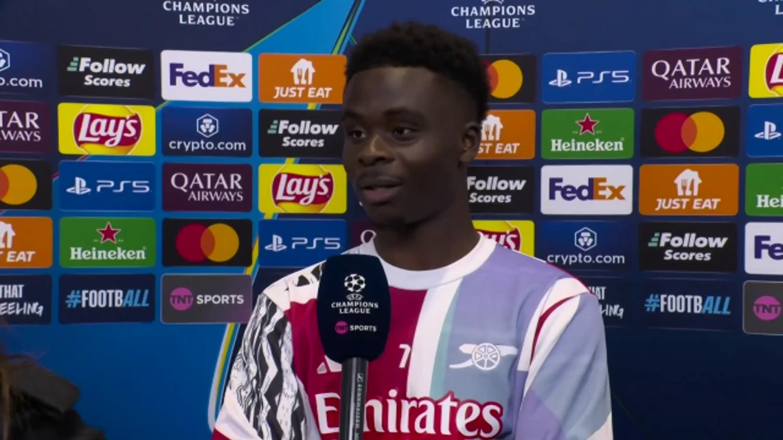 Post-match interview with Bukayo Saka | Real Madrid v Arsenal | UEFA ...