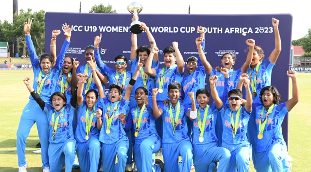Sehrawat shines as India surge to first-ever U19 women's T20 World Cup ...