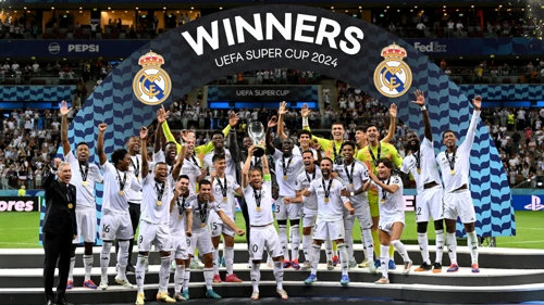 Mbappe strikes on debut as Madrid beat Atalanta in the Uefa Super Cup ...