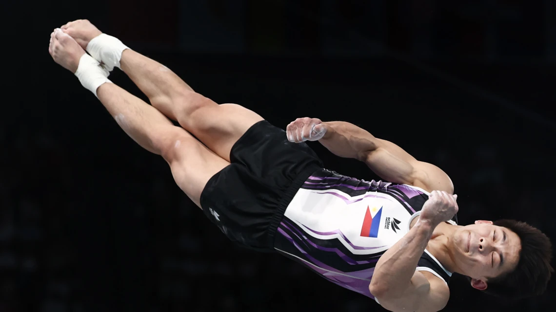 Philippines' Carlos Yulo wins second Olympic gold in men's vault ...