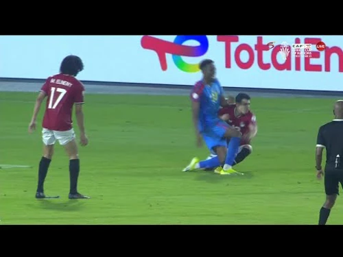 Mohamed Hamdy Sharaf with a Red Card vs. Congo DR | SuperSport