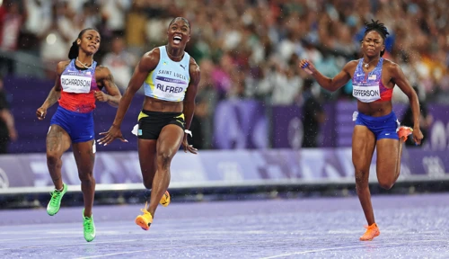 St. Lucia's Alfred wins Olympic women's 100m gold | SuperSport