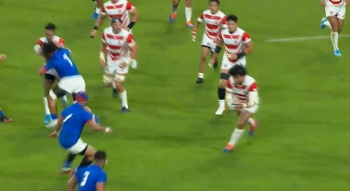 Rugby World Cup | Japan v Samoa | Samoa's TJ Ioane is yellow carded ...