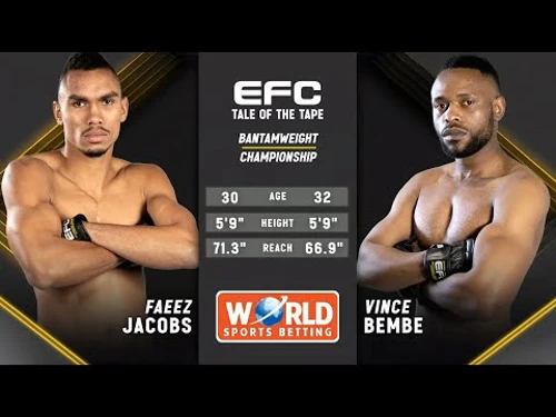 Faeez Jacobs v Vince Bembe | Bantemweight Bout | Highlights | EFC 117 ...
