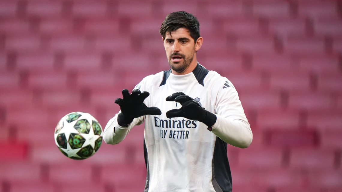 Real Madrid goalkeeper Courtois fit to face Arsenal in Champions League ...