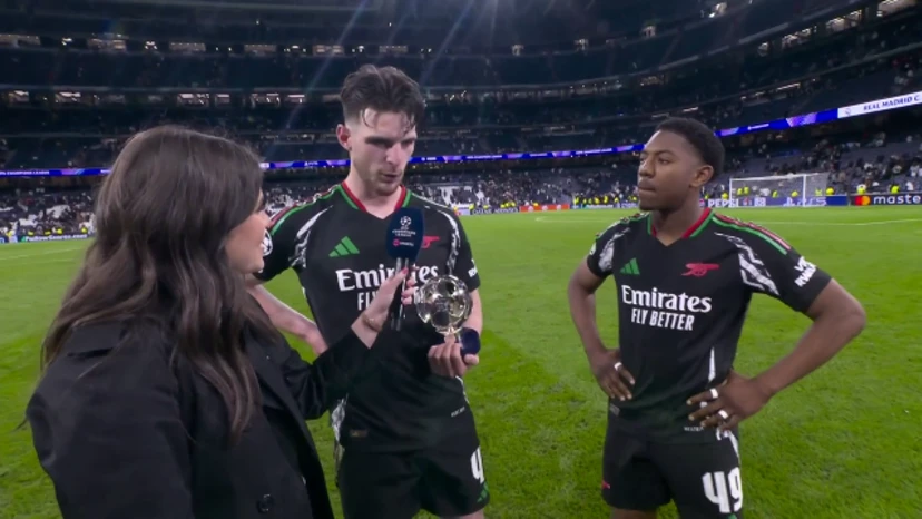Post-match interview with Declan Rice | Real Madrid v Arsenal | UEFA ...