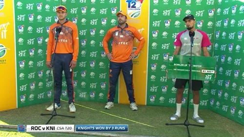 CSA Provincial T20 | GbetsRocks v ITEC Knights | Post-match interviews ...