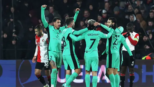 Two own goals help Atletico Madrid through to Champions League knockout ... Two own goals help Atletico Madrid through to Champions League knockout ...