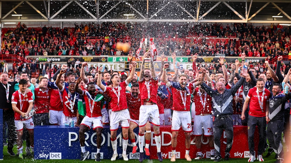 Wrexham's story-book rise continues with record third straight ...