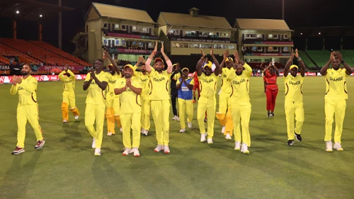Uganda claim first ever T20 World Cup victory with win over PNG ...