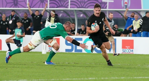 Rugby World Cup | QF | New Zealand v Ireland | George Bridge scores ...