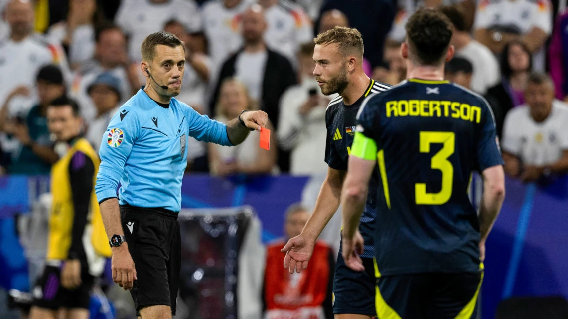 Scotland's Ryan Porteous gets first red card of Euro 2024 | SuperSport