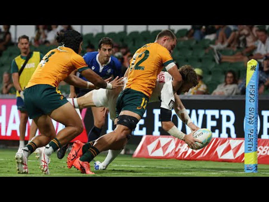 USA v Australia | Cup QF4 | Match Highlights | World Rugby HSBC Sevens ...